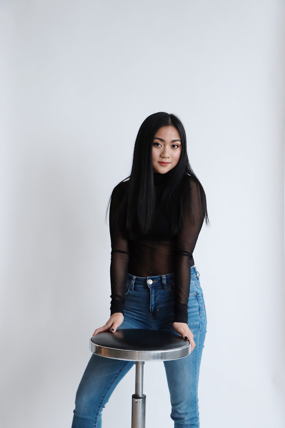 Mesh Turtleneck - LAURY – GABRYELLE Designs